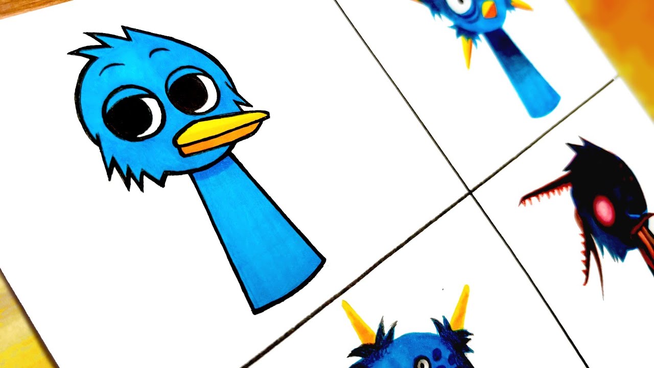 Drawing Incredibox Sprunki (Azuri) - Phase 1 x Phase 2 X Phase 3 x ...