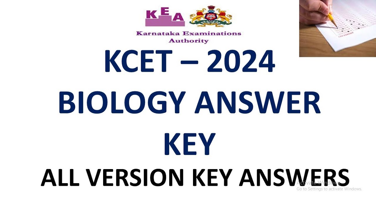 KCET Biology Answer Key 2024 | KCET - 2024 Biology Key Answers ...