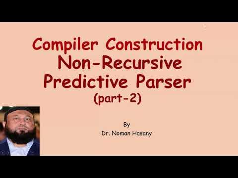 Non-Recursive Predictive Parser (PART-2) - YouTube