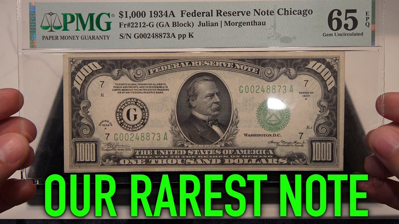The RAREST NOTE We Have Ever Handled! ($1000 BILL) - YouTube