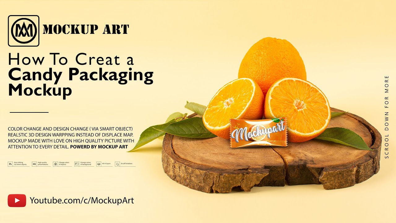 How to make a Candy package Mockup | Photoshop Mockup Tutorial - YouTube