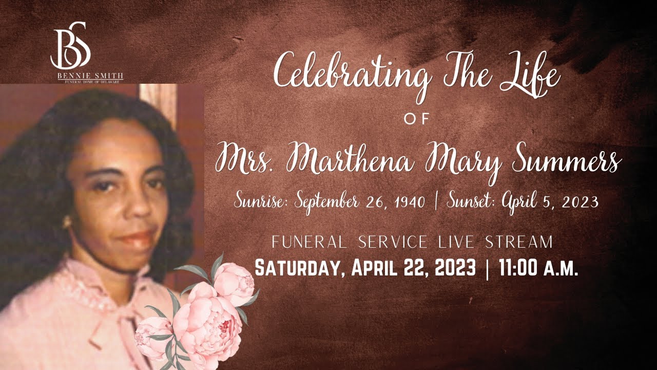 Marthena Mary Summers' Funeral Service Live Stream - YouTube