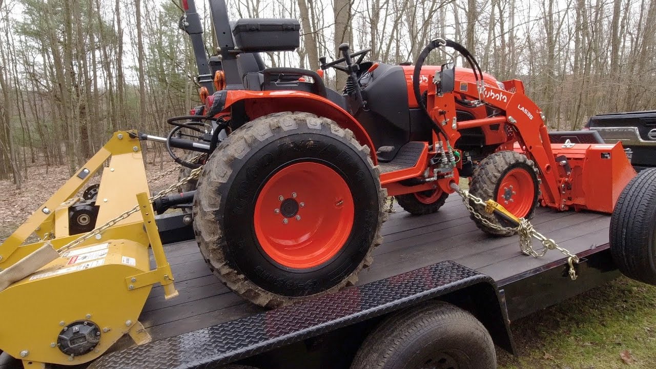 Tractor Tie Down Tips - How I Do It - Kubota LX2610 - YouTube