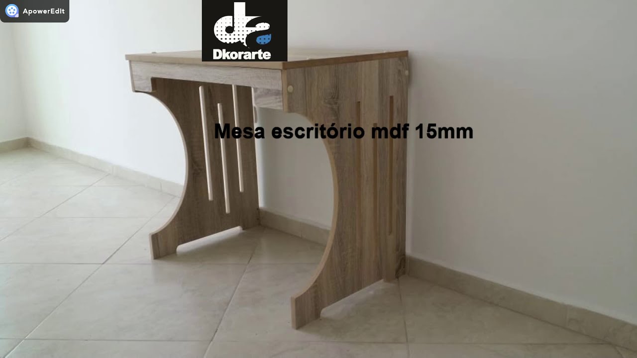 Corte router CNC mesa para escritório em mdf 15mm com formica - YouTube