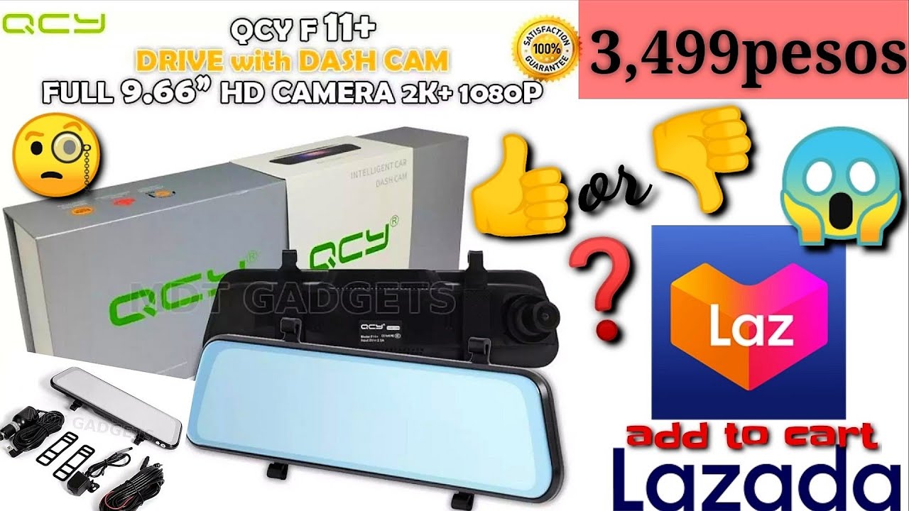 DASH CAM from LAZADA (QCY F11+ WIFI FULL HD CAMERA 2K+1080P) - YouTube
