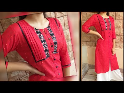 Front Slit A Line Kurta Design / Very Easy to Make - YouTube