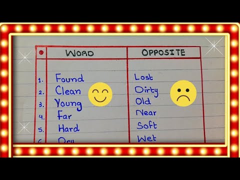Opposite words in english |Antonyms | word opposite for kids | Easy ...