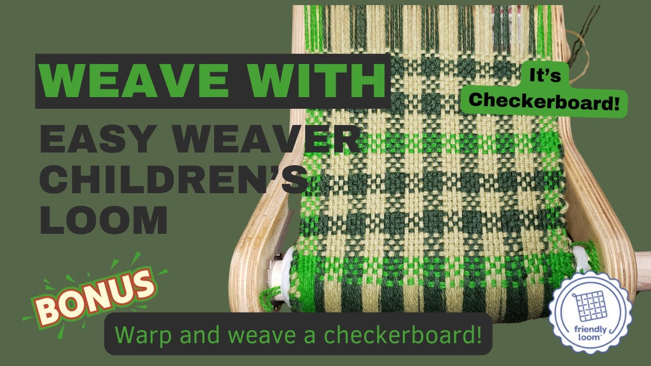 How to Weave a Checkerboard on a Toy Loom - YouTube