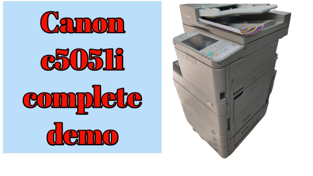 Canon advance image runner c5051i demo - YouTube