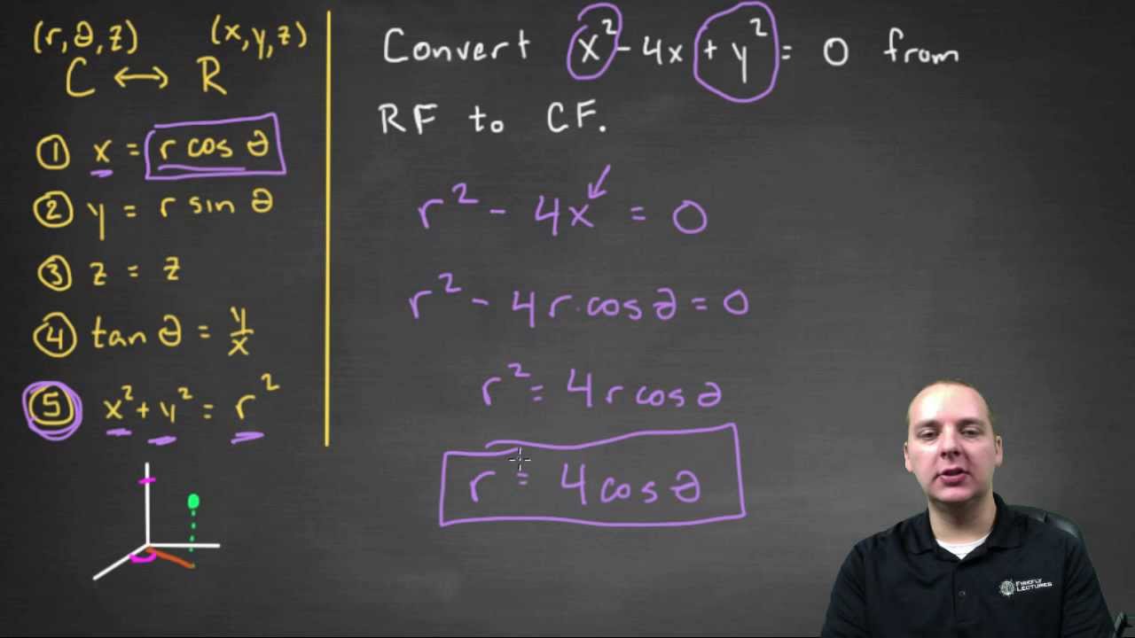 Rectangular to Cylindrical Conversion - Example 2 - YouTube