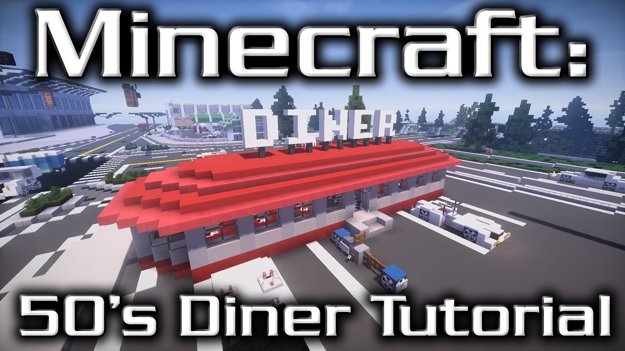 Minecraft: 50's Diner Tutorial - YouTube