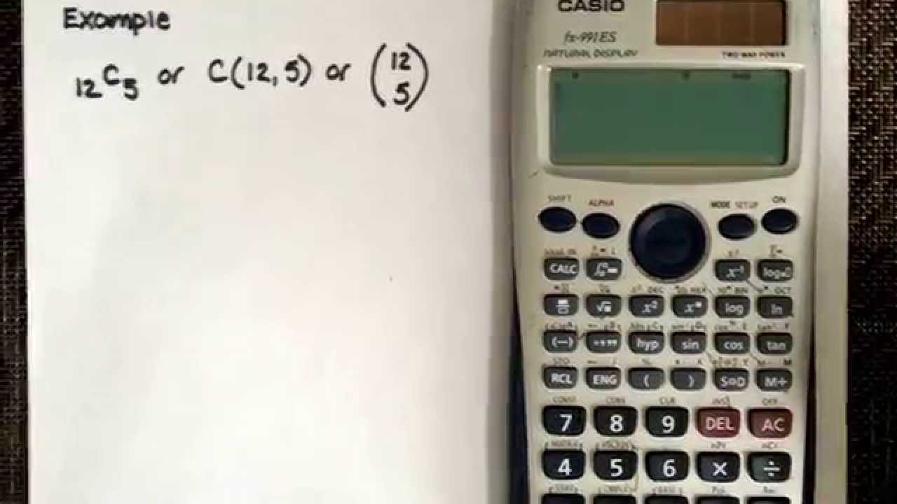 Combination Using The Calculator Casio Fx 991ES YouTube