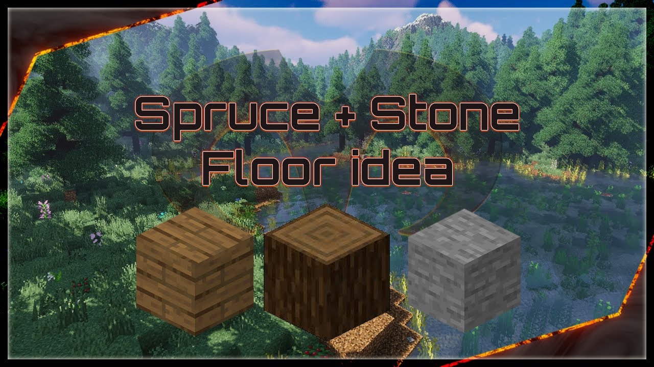 Spruce & Stone Floor Minecraft Builds - YouTube