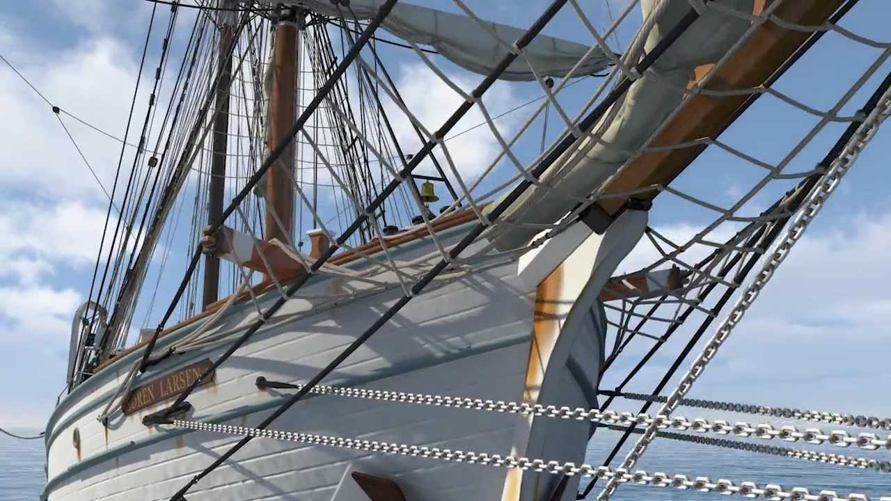 Tallship Soren Larsen Animation - YouTube