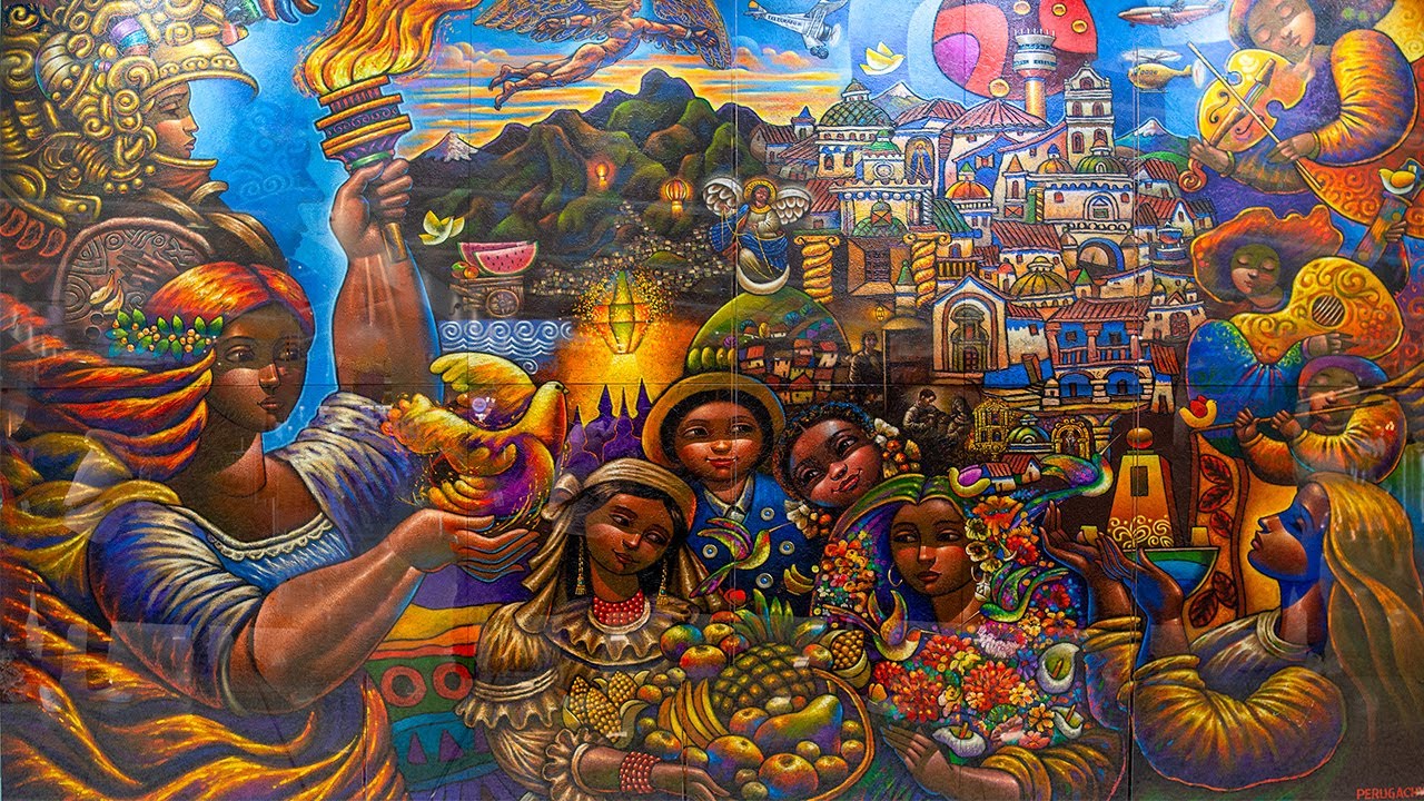 Mural: Quito y sus encantos - Jorge Perugachy - YouTube