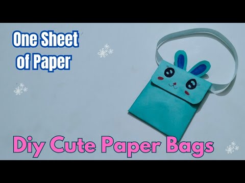 DIY Cute Paper Bag | Easy Paper Bag Tutorial | Maryam Creations - YouTube