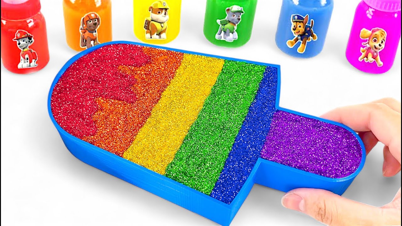 Satisfying Video | Mixing All My Slime Rainbow Ice Cream Popsicle ...