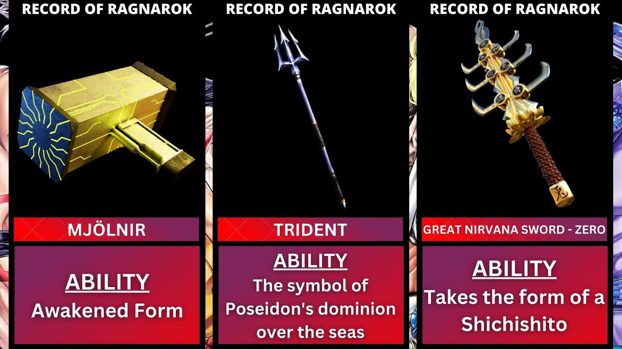 ALL WEAPONS OF RECORD OF RAGNAROK ANIME YOU SHOULD KNOW! - ANIMO RANKER ...