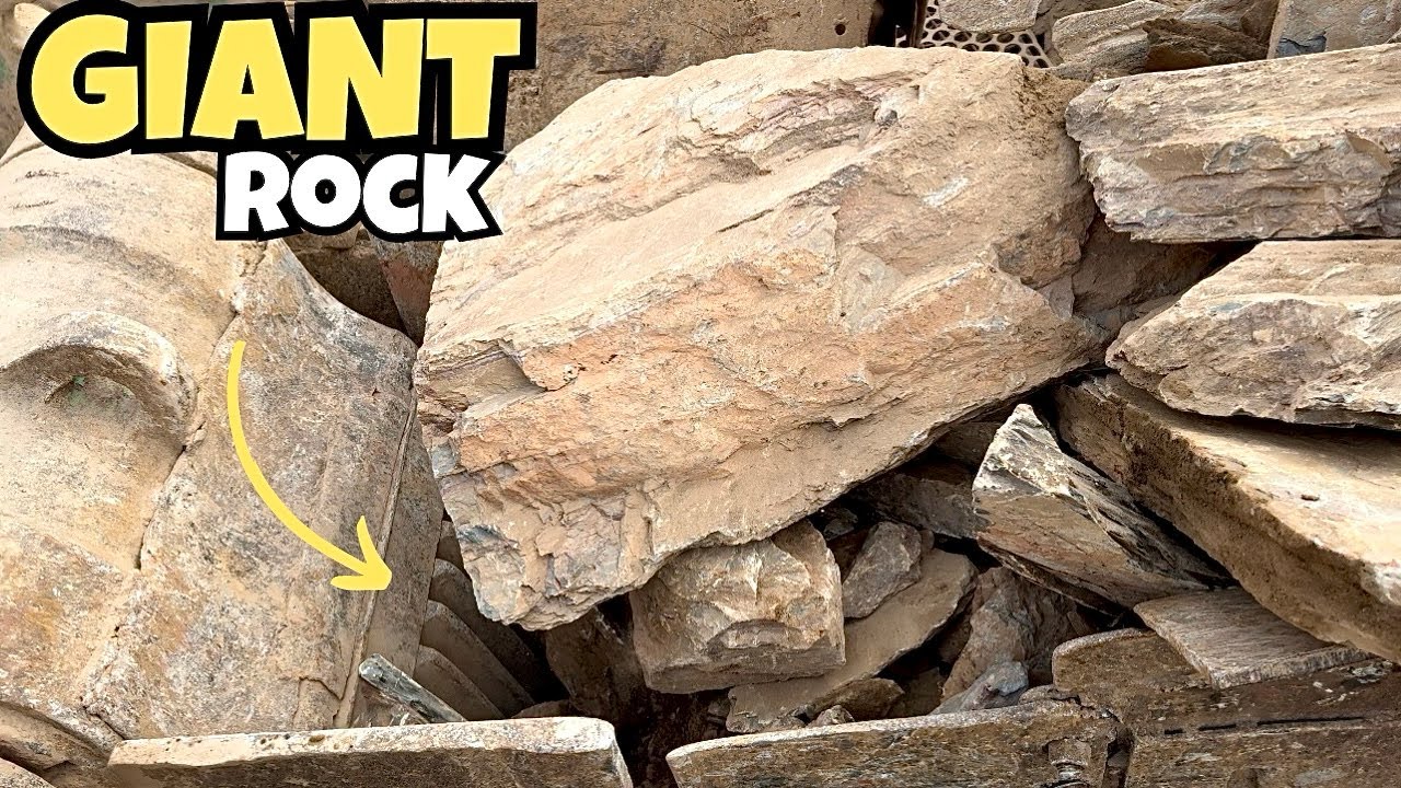 “GIANT ROCK PRIMITIVE POWER! | Big Rock Crushing Jaw in Action ...