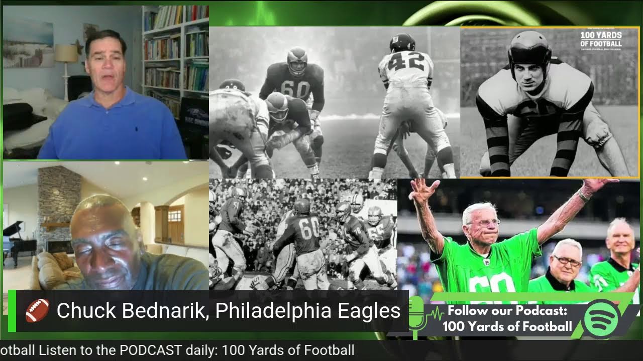 Chuck Bednarik, Philadelphia Eagles with Vincent Turner and Harper ...