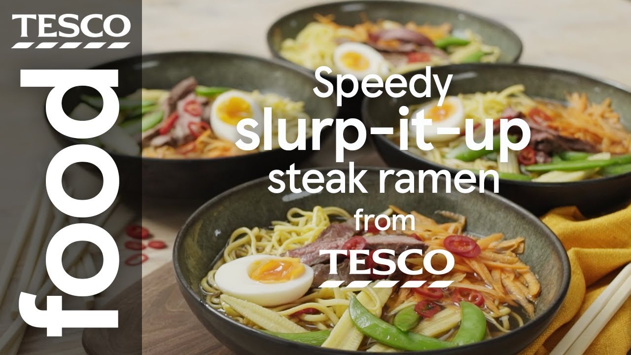 Speedy steak ramen | Tesco Food - YouTube