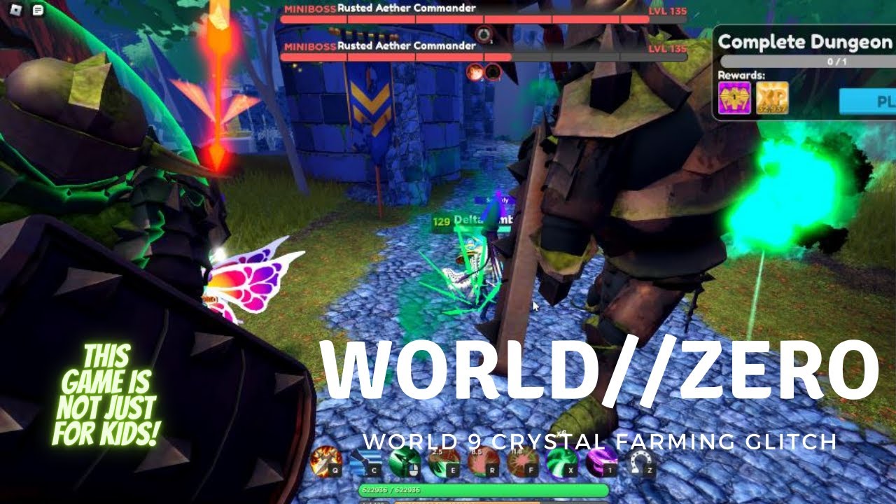 World Zero World 9 Crystal Farming at the Twin Commanders RESET (TOTALY ...