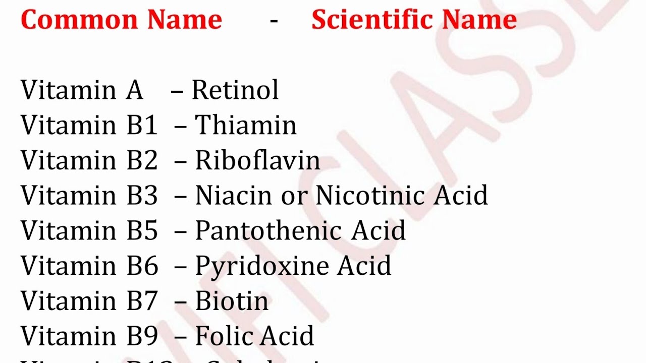 Vitamin and their scientific names with tricks 😄😄👌 - YouTube
