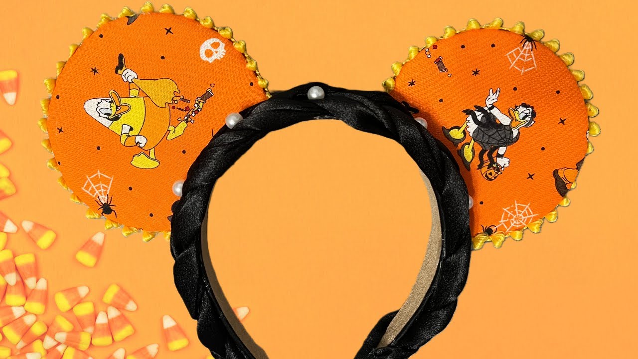 DIY Braided Headband Mickey Ears | Halloween Dollar Tree Ears - YouTube