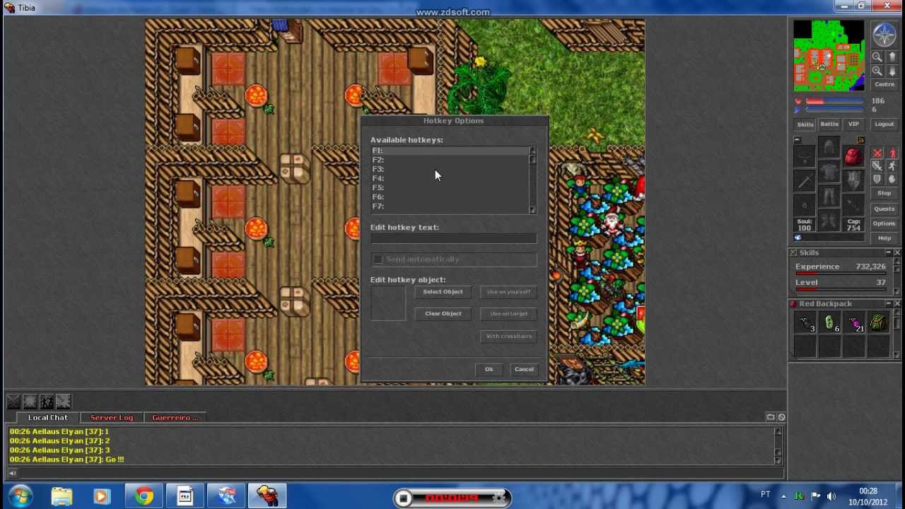 Como colocar hotkey no Tibia (TUTORIAL) - YouTube