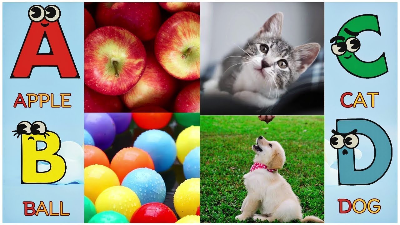 ABC Apple Song,Learn Alphabets | English and Animals for Kids,abcd ...