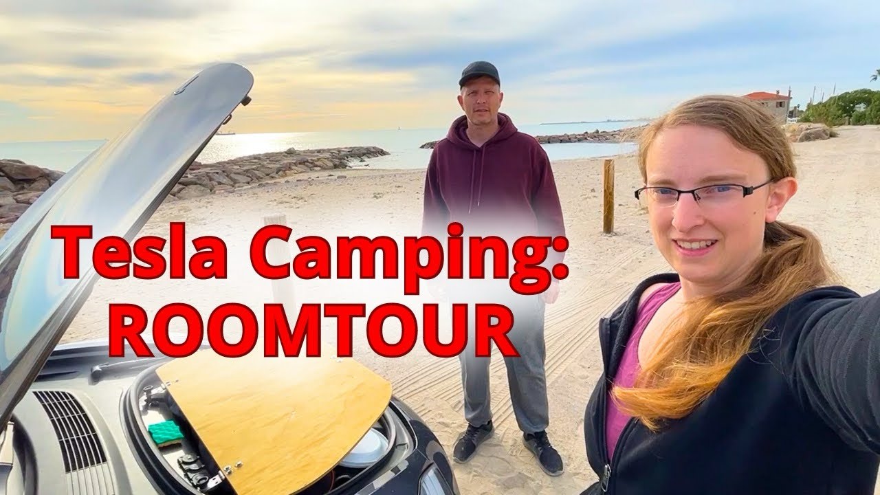 Tesla Camping: Roomtour in unserem Model 3 Camper - YouTube