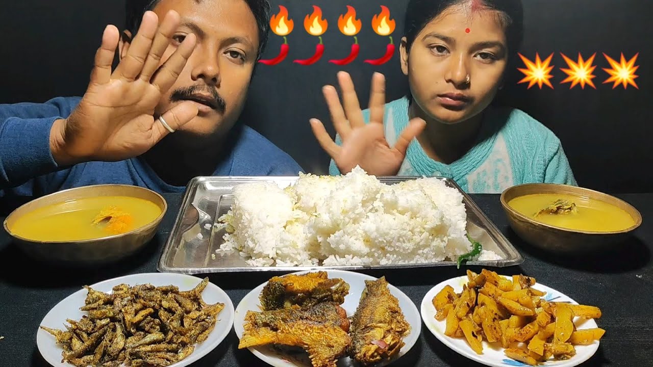 EATING SHOW FISH FRY | PAPATO FRY | DALL RICE | EATING SHOW MUKABING |🔥 ...