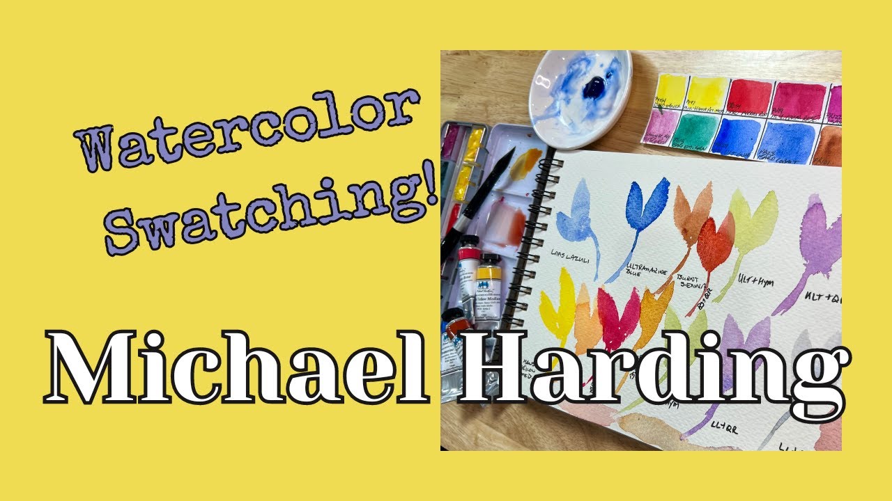 Review! Swatching Michael Harding Watercolors | Introductory Set - YouTube