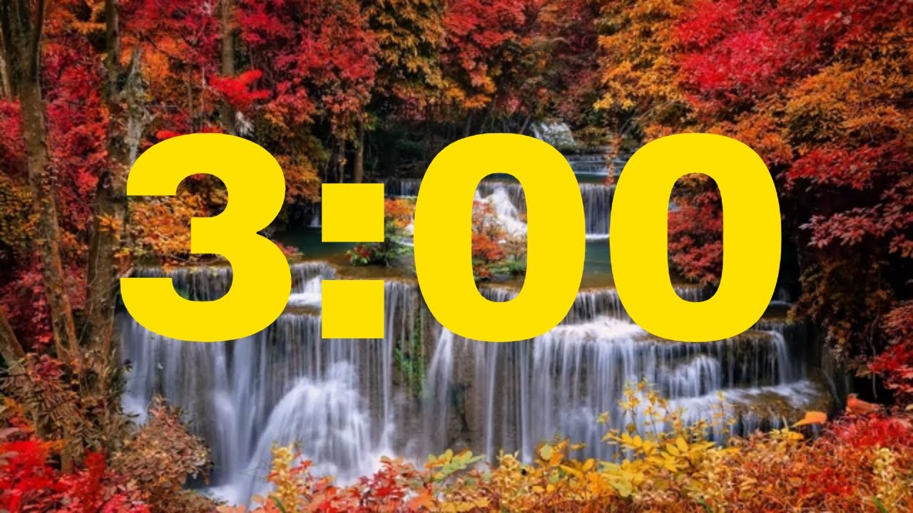 3 Minute Timer - Autumn Waterfall - YouTube