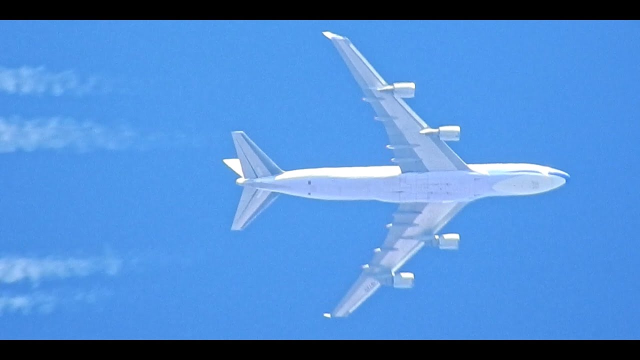 China Airlines Cargo | Boeing 747-409F | High Altitude Plane Spotting ...