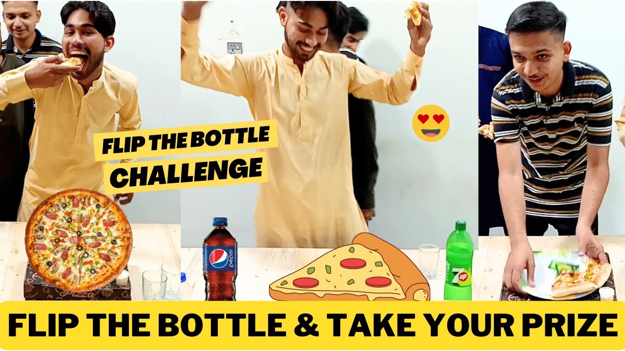Flip The Bottle 🍾 Take The Prize🍕|Fun Zilla - YouTube