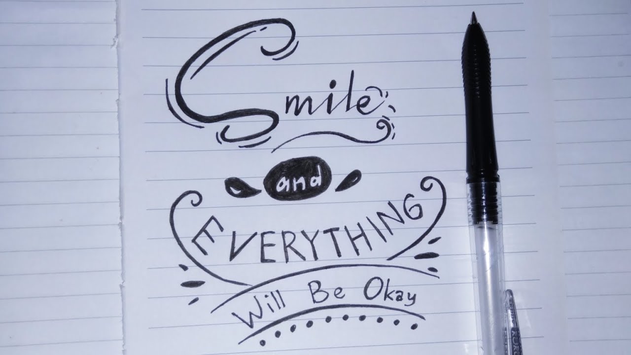Aesthetic Hand Lettering Quote using Pen | Calligraphy | Writing ...