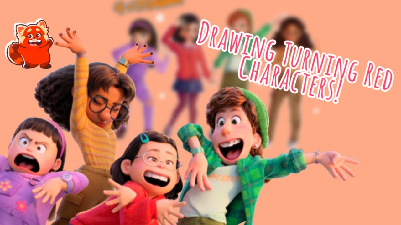 I Draw Characters From Turning Red! - YouTube