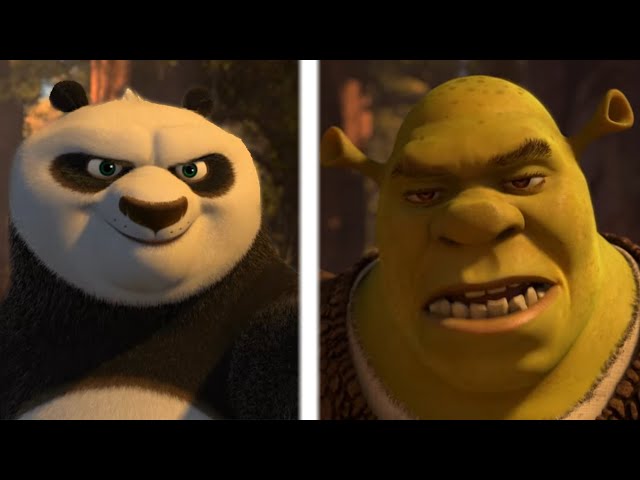 Kung Fu Panda Vs Shrek Dreamworks' New Intro Pays Tribute To Shrek,