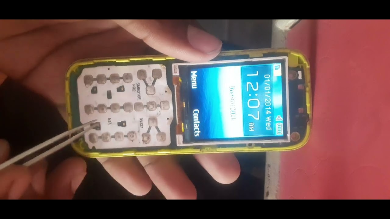 Samsung b310e keypad light problem - YouTube
