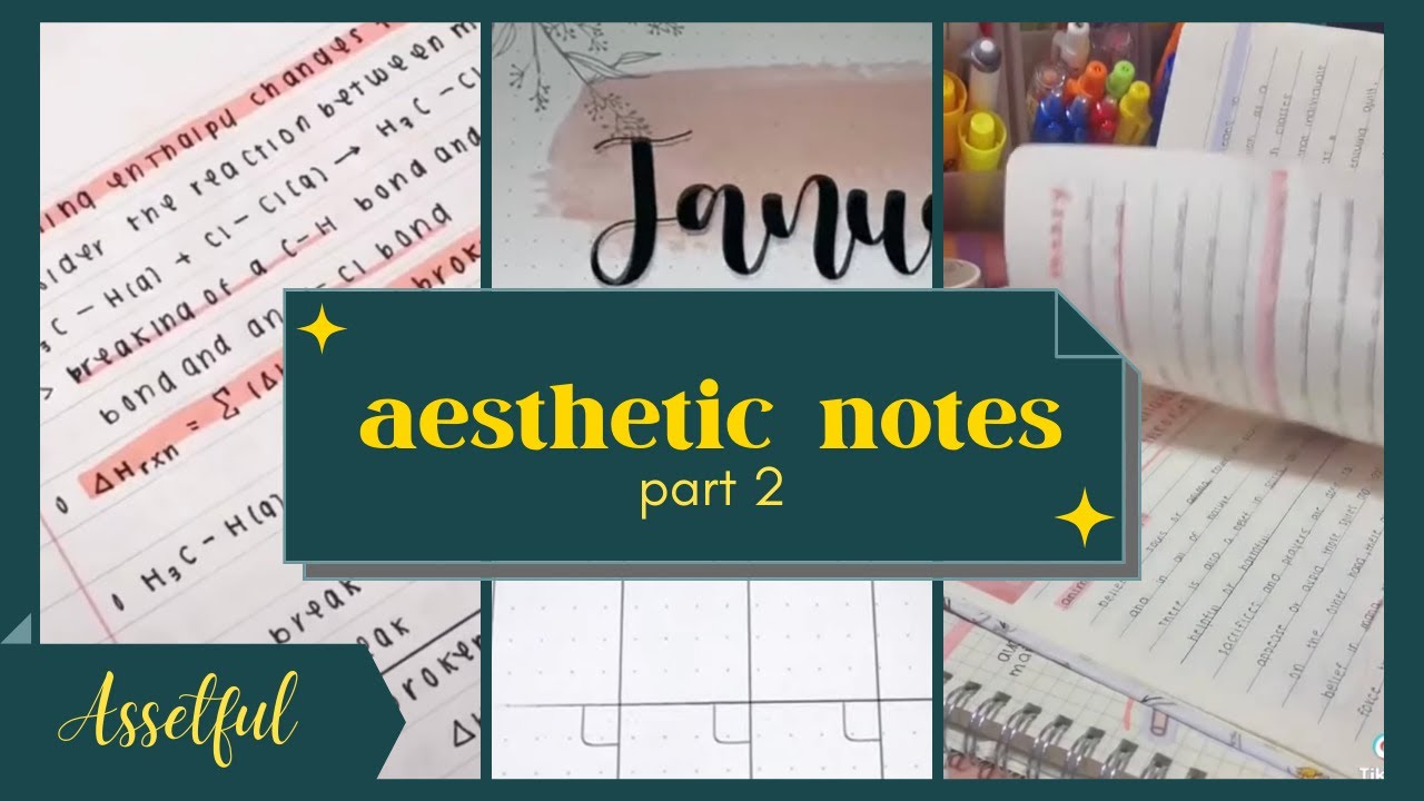 TikTok Aesthetic Notes Compilation | Part 2 - Assetful - YouTube
