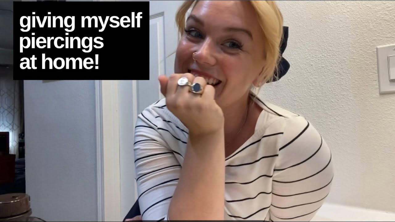 Homemaker VLOG // Repiercing My Six Piercings at Home! - YouTube
