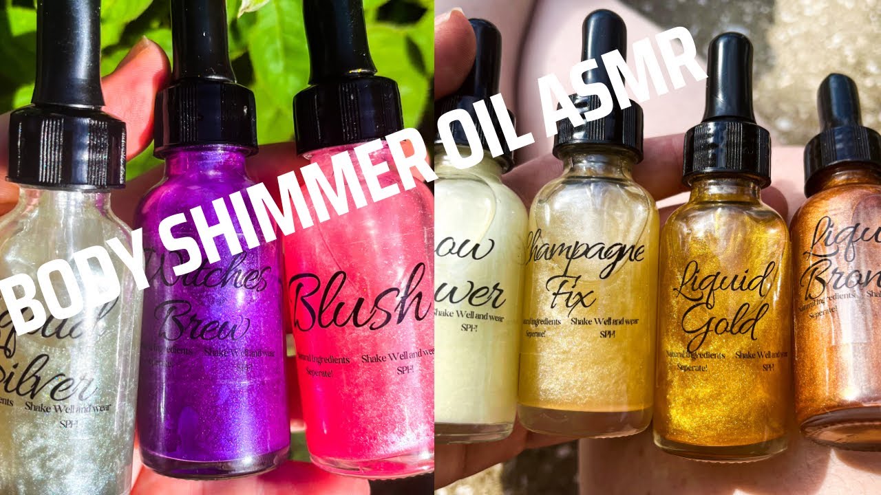 How I make Scented Shimmer Glitter Body Glow Oil and Packing for ...