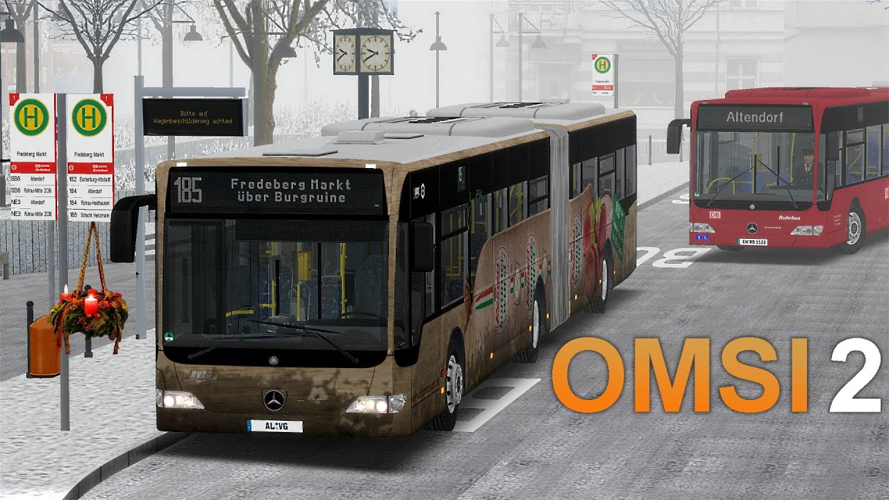 OMSI 2 - Eine rutschige Fahrt auf Ruhrau | Ruhrau V2 - Linienpack | 2 ...