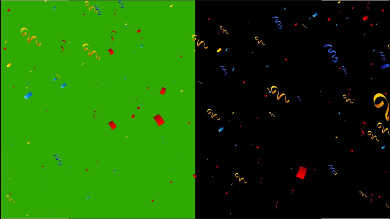 Confetti Green Screen || Confetti - Green Screen Effect 4K Video - YouTube