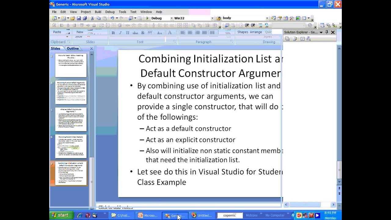 C++ Classes Member Initialization List and Default Constructor Parameters - YouTube