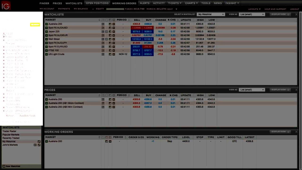 How to find your market on IG's trading platform - YouTube