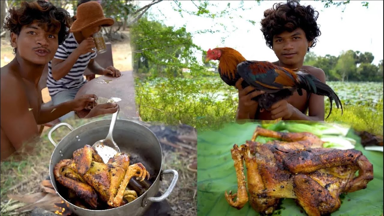 ស្មាត់Woo Cooking Streaming Chicken with Sugarcane - YouTube