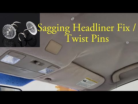 How to fix sagging headliner ( quick, easy and cheap way ) - YouTube