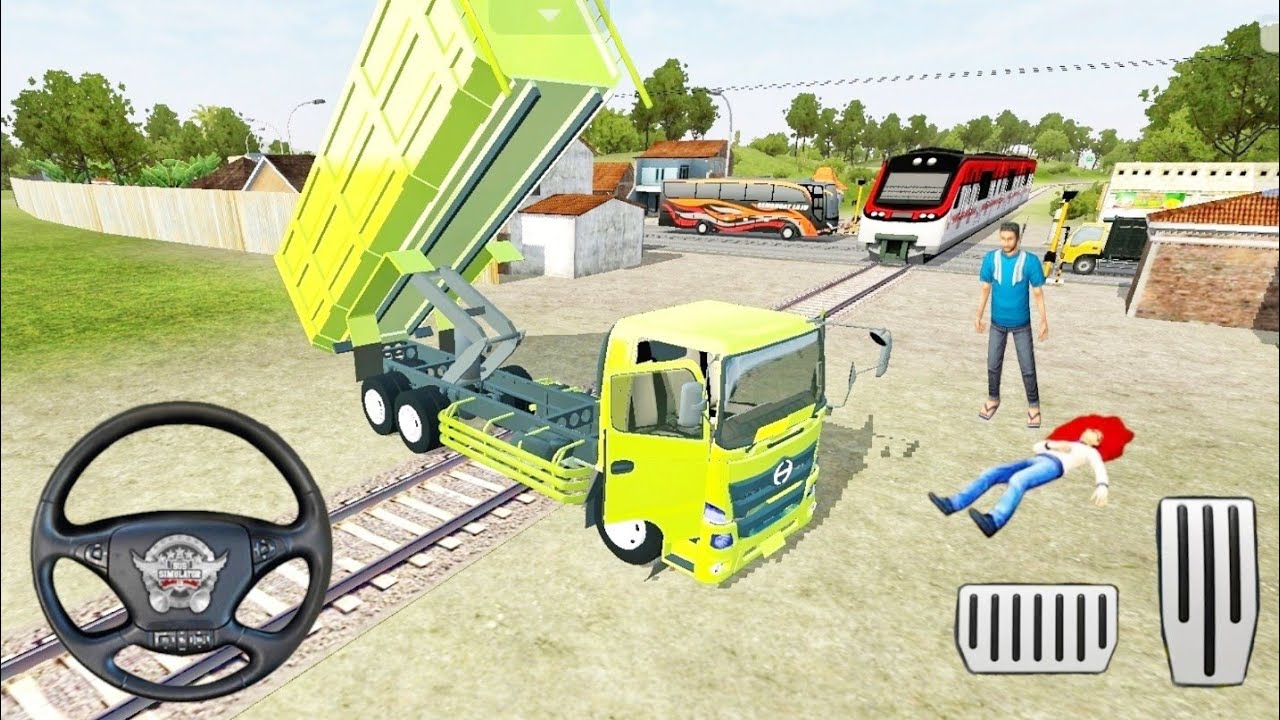 Mitsubishi Fuso Dumb Truck Vs Bullet Train Gameplay - Bus Simulator ...